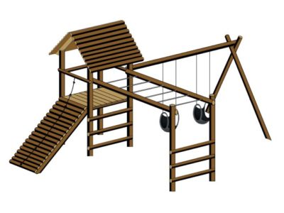 Jungle Gym King - Affordable - Wooden Jungle Gym